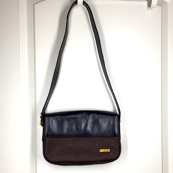 Hcl | Bags | New Hcl Shoulder Brown Black Gold Hardware Handbag S ...